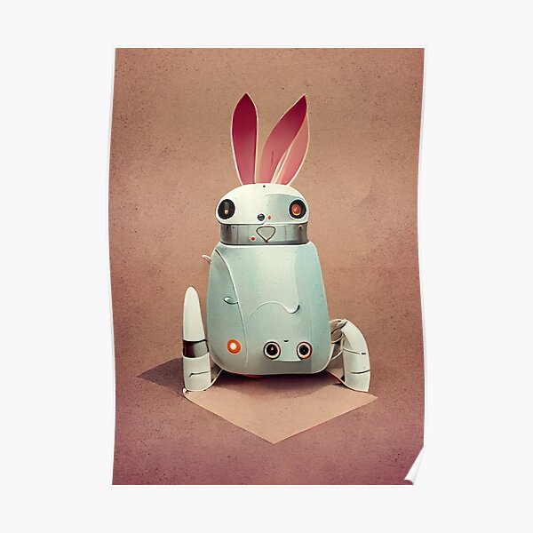 "ROBO-RABBIT" Poster for Sale by shortie-aiart | Redbubble