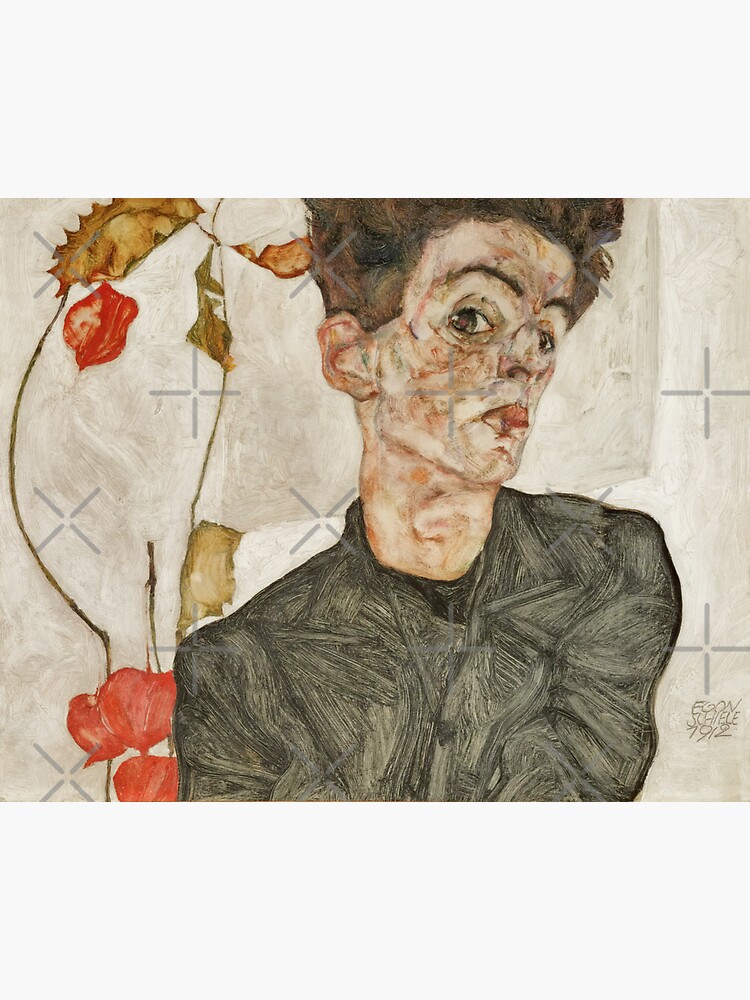 "Egon Schiele - Schiele Self-portrait" Sticker for Sale by ...