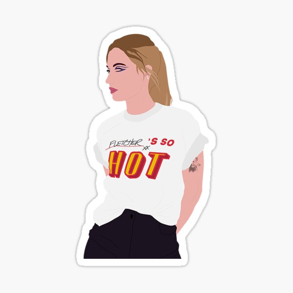 "fletcher's so hot" Sticker for Sale by dolphinvera | Redbubble