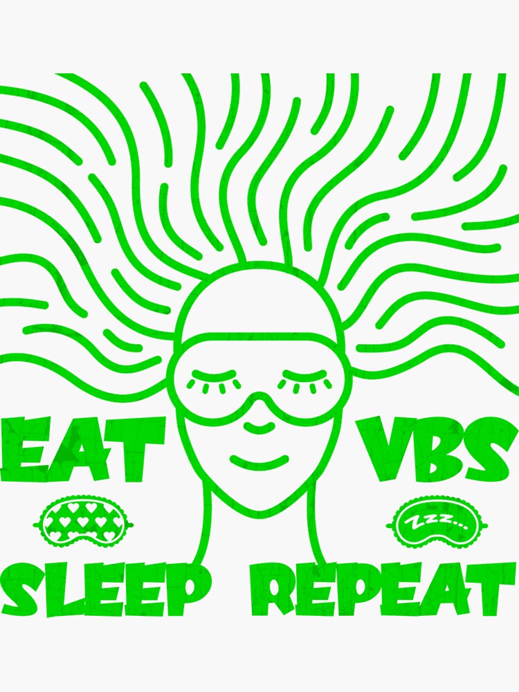 "Eat Sleep Vbs Repeat Sticker" Sticker for Sale by JesseDay | Redbubble