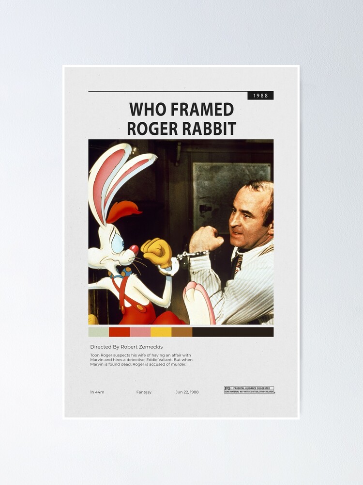 "Who Framed Roger Rabbit movie poster 1987, fantasy" Poster for Sale by ...