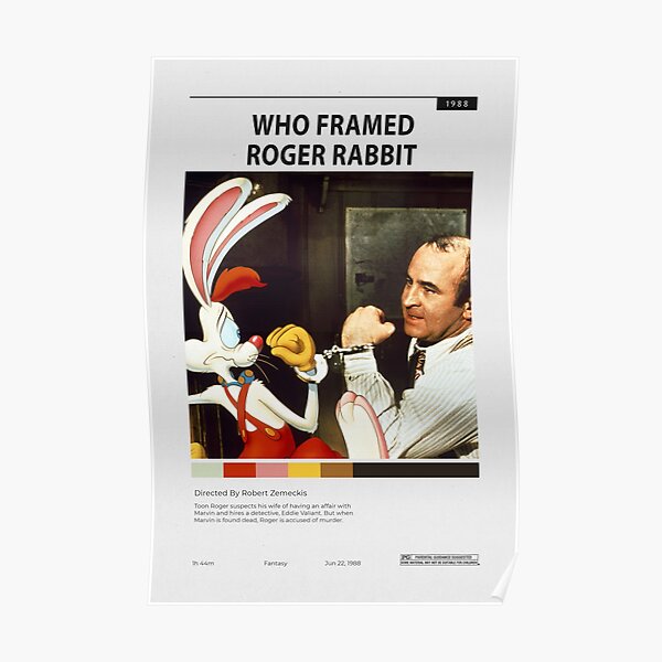 "Who Framed Roger Rabbit movie poster 1987, fantasy" Poster for Sale by ...