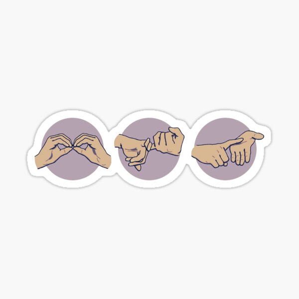 "British Sign Language. BSL sign." Sticker for Sale by Nichemedown ...