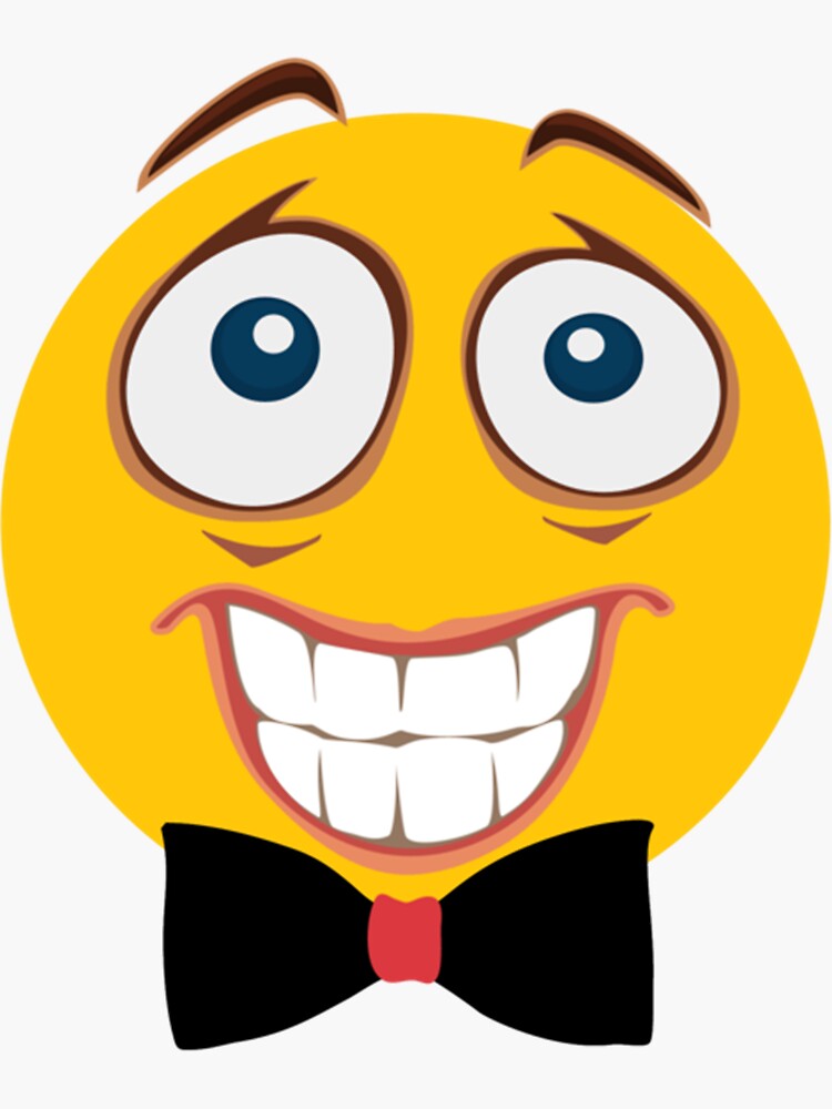 "Naughty grinning Emoji Fitted " Sticker for Sale by veroniaclothing ...