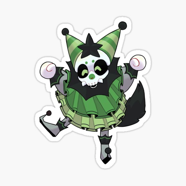 "Aromantic Skeleton Clown Sticker" Sticker for Sale by Lintt0p | Redbubble