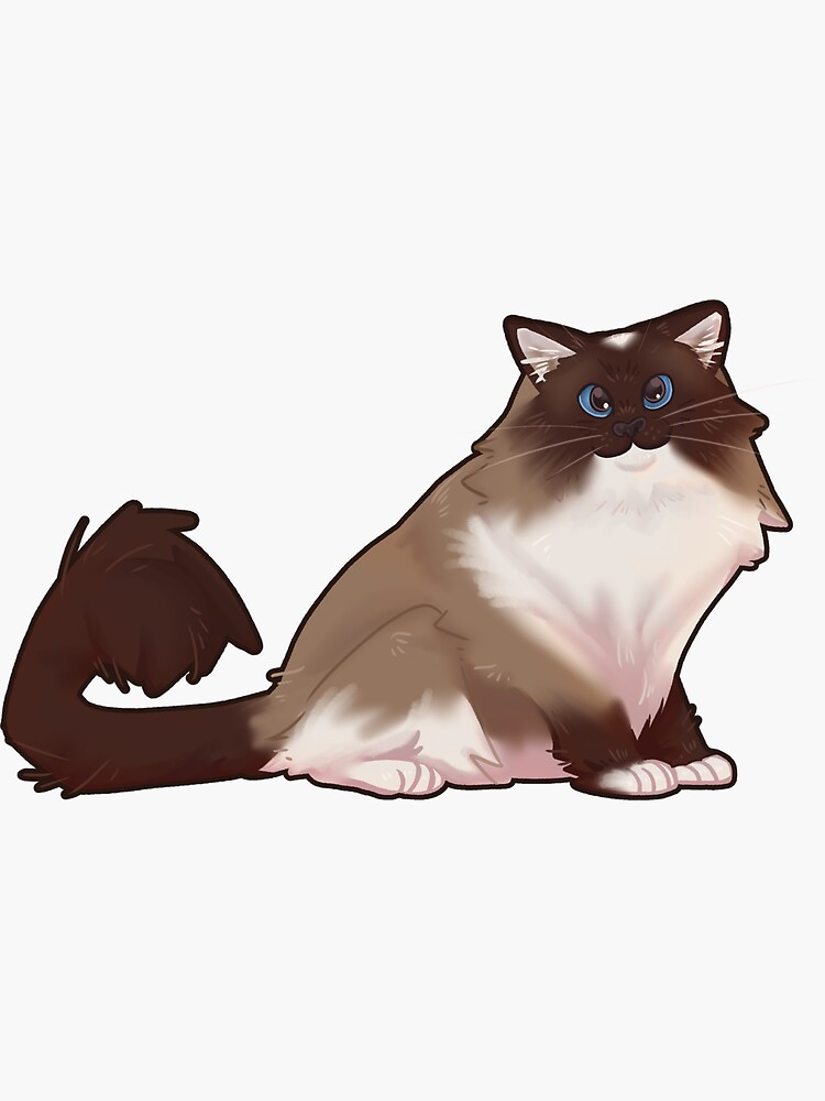 "Ragdoll stylized" Sticker for Sale by ursacircusart | Redbubble