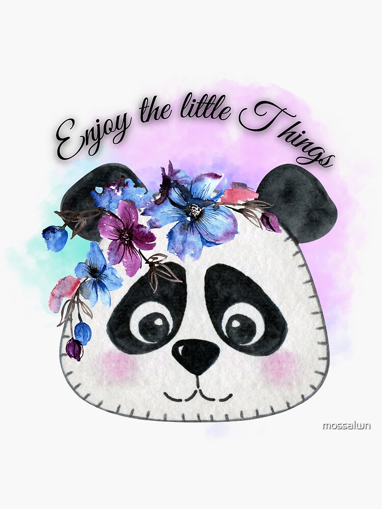 " panda enjoy life happiness Inspired Watercolour Graphic illustration ...