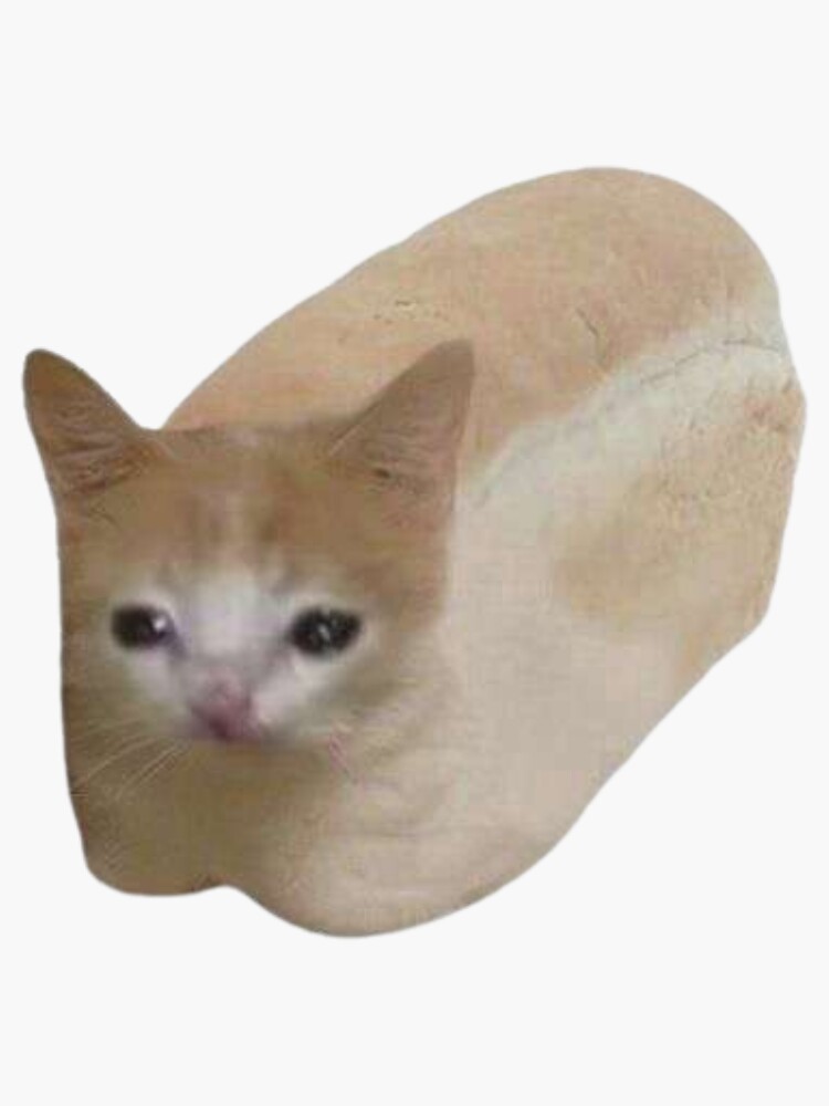 "cat loaf of bread" Sticker for Sale by lattefairy | Redbubble