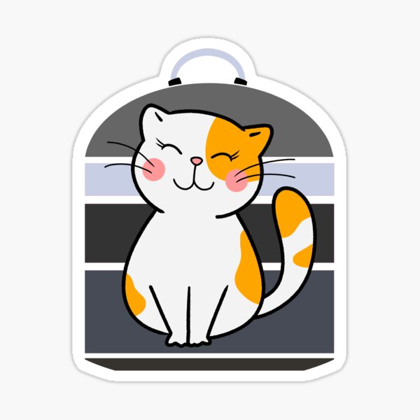 "Cat in Baby Carrier" Sticker for Sale by fatannur47 | Redbubble