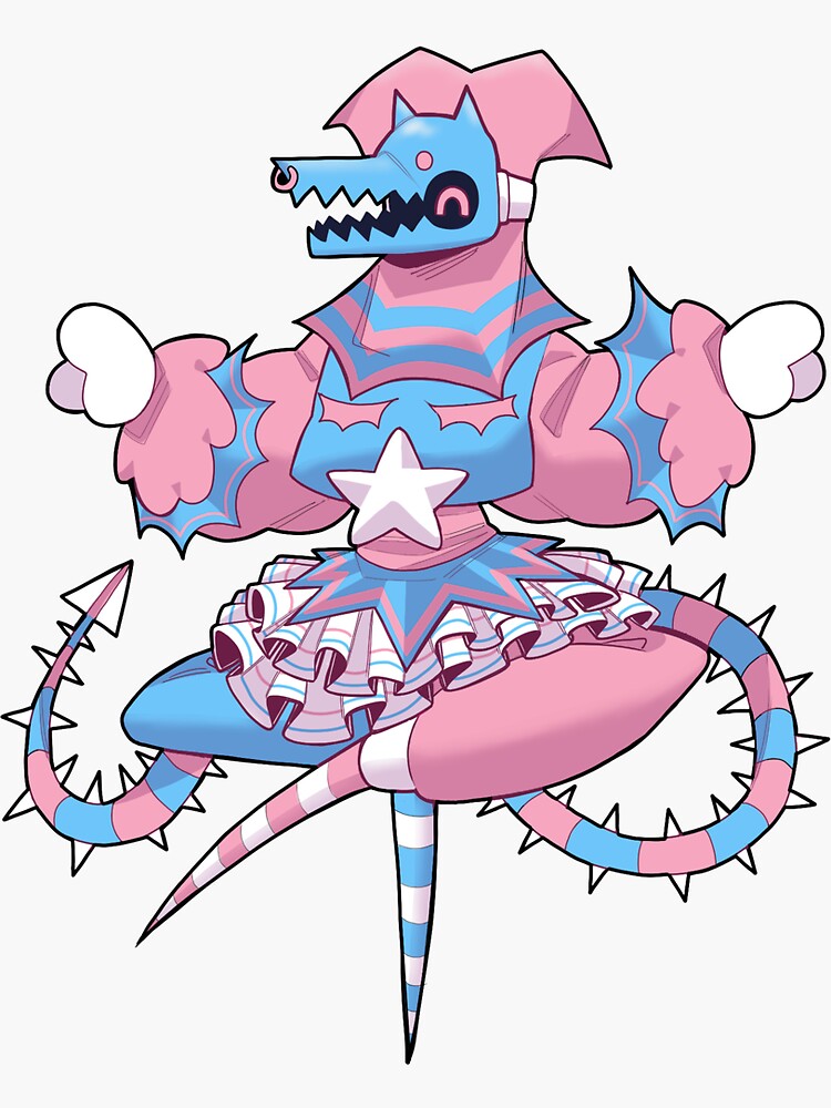 "FTM Trans Demon Clown Sticker" Sticker for Sale by Lintt0p | Redbubble