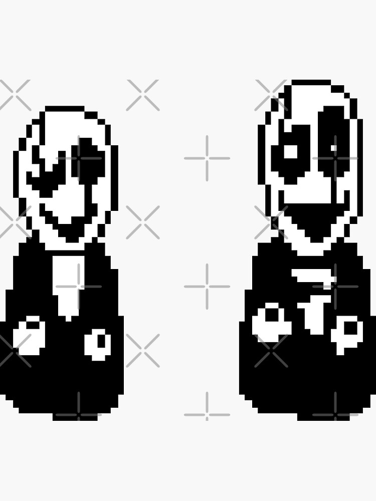 "Gaster Undertale 2 Pack" Sticker for Sale by Docstre | Redbubble