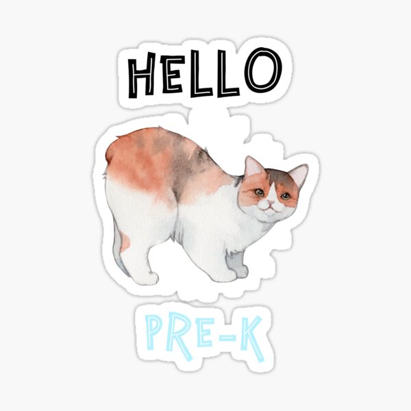 "Cat, hello, brek" Sticker for Sale by Alhlow | Redbubble