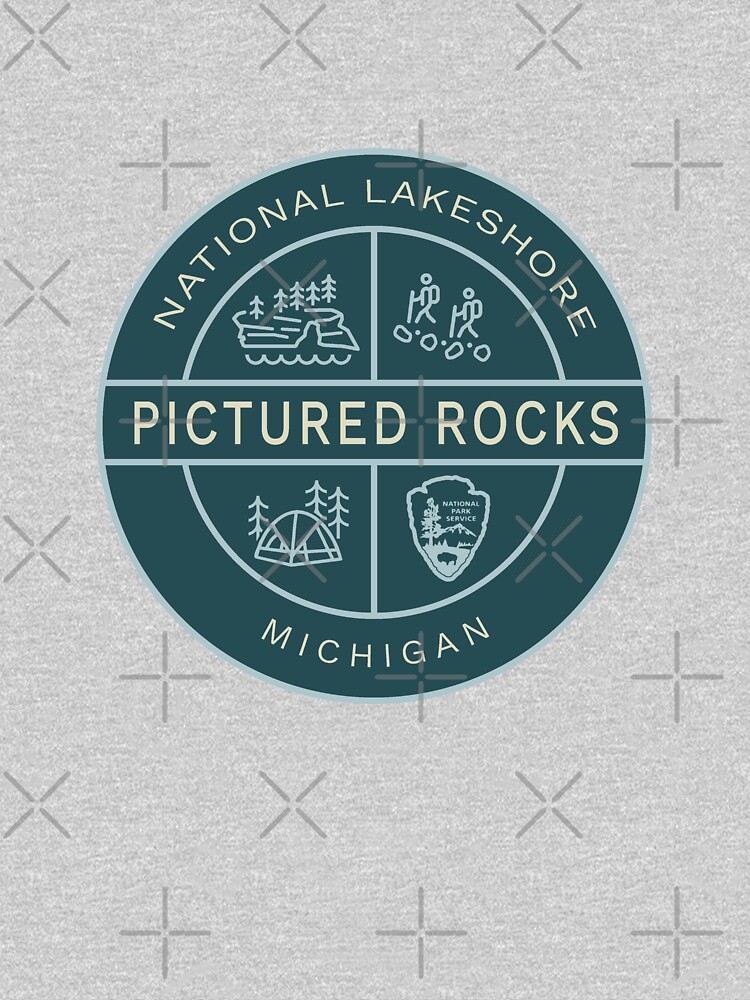"Pictured Rocks National Lakeshore Heraldic Logo" T-shirt for Sale by ...