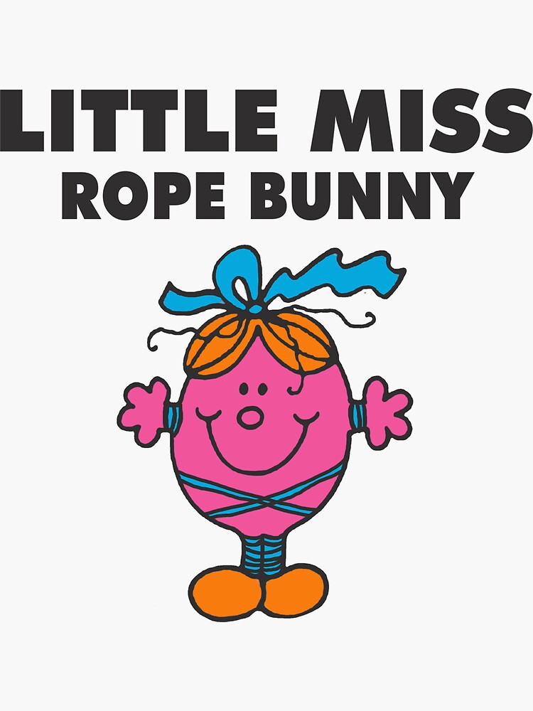 "Little Miss Rope Bunny" Sticker for Sale by CrinkleLife | Redbubble