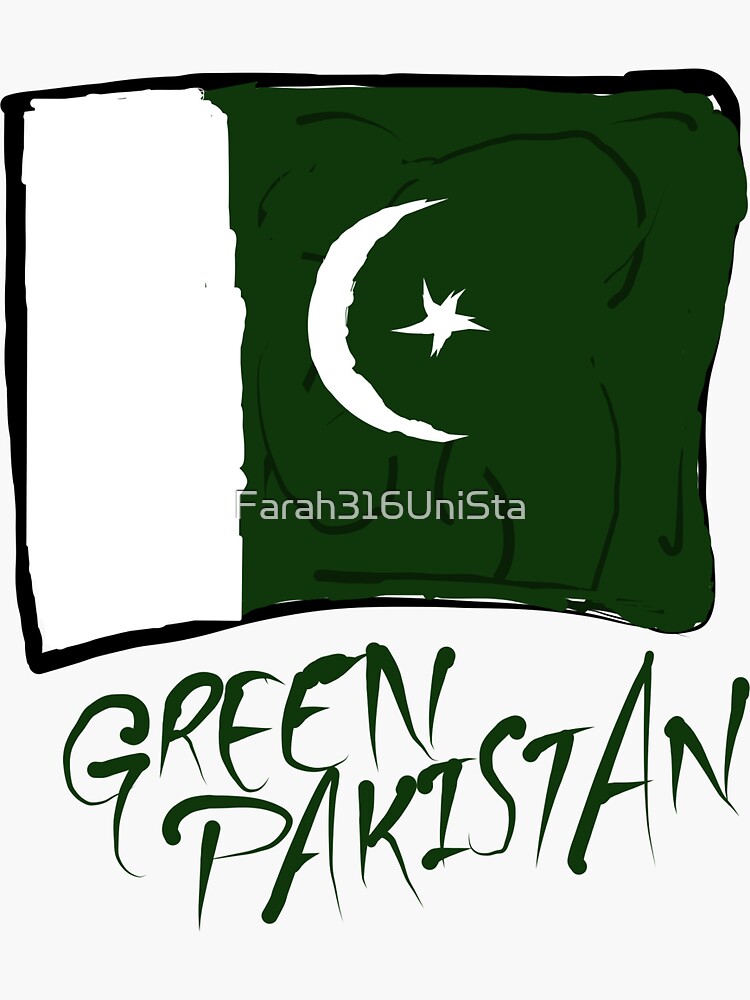 "Pakistan 14th August Sticker" Sticker for Sale by Farah316UniSta ...