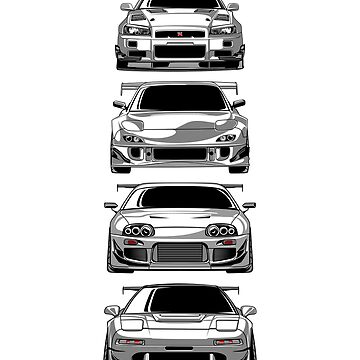 "Japan Finest Super Street Racing Cars Drift" Sticker for Sale by ...