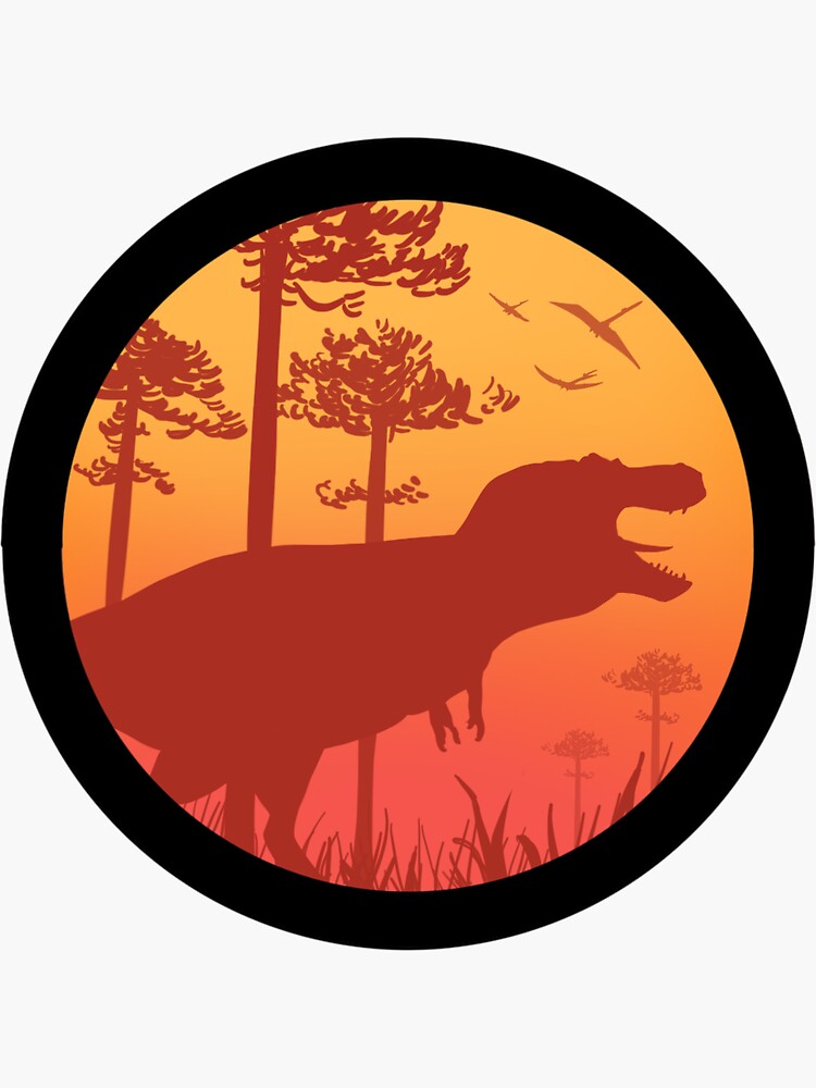 "T-Rex Round" Sticker for Sale by AlejandroLetosa | Redbubble