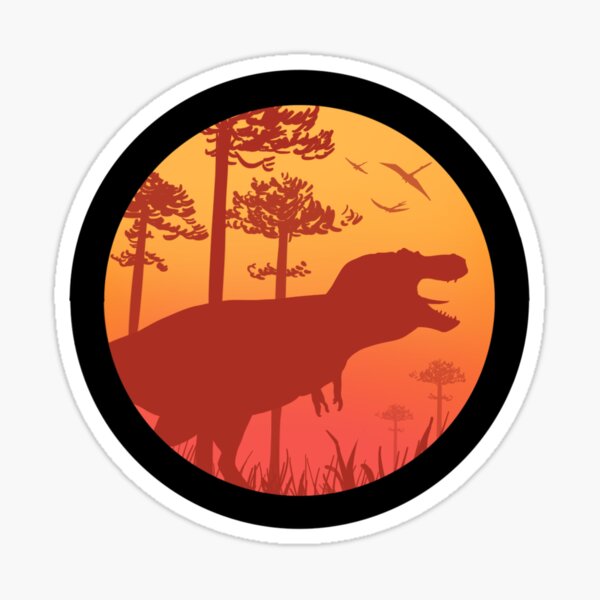 "T-Rex Round" Sticker for Sale by AlejandroLetosa | Redbubble