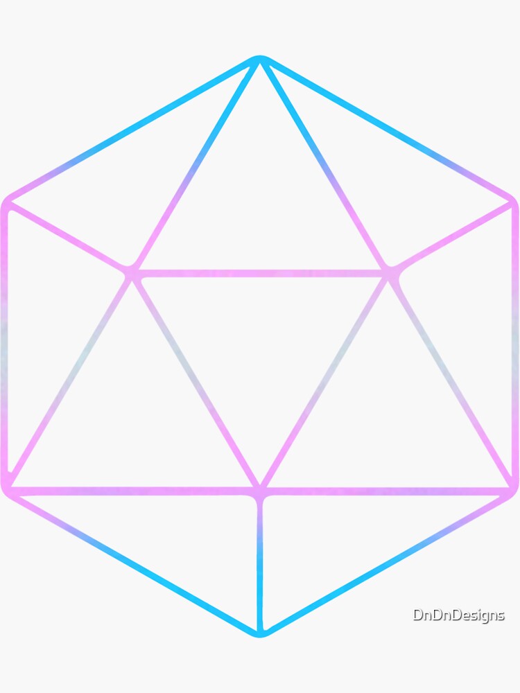 "Trans Flag DnD D20 Print" Sticker for Sale by DnDnDesigns | Redbubble