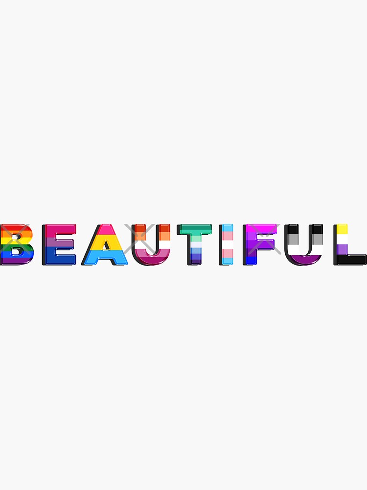 "Beautiful Pride" Sticker for Sale by MeMinch | Redbubble