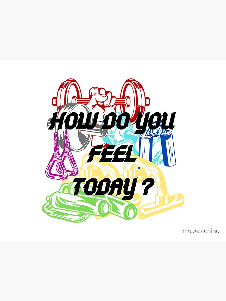 "how do you feel today ?" Sticker for Sale by moustachino | Redbubble
