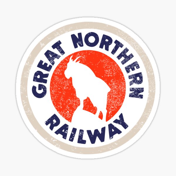"Great Northern Railway - distressed" Sticker for Sale by ...
