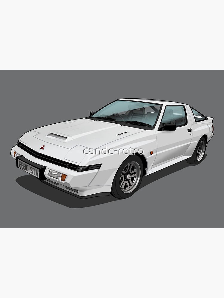 "1989 Mitsubishi Starion EX Widebody Turbo in white" Art Print for Sale ...