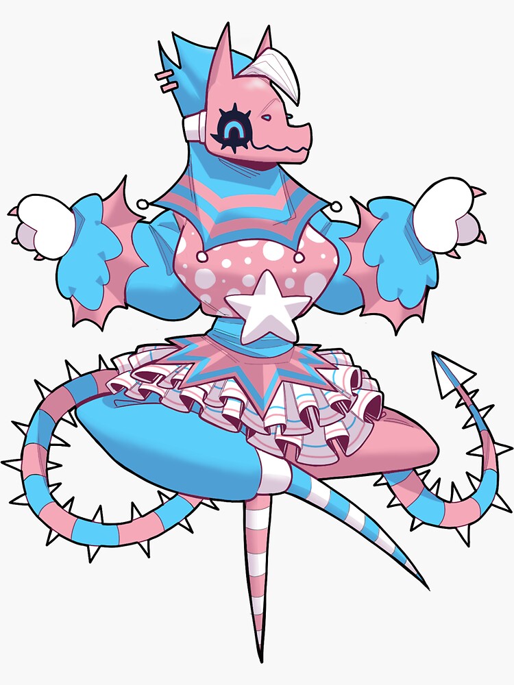 "MTF Trans Demon Clown Sticker" Sticker for Sale by Lintt0p | Redbubble
