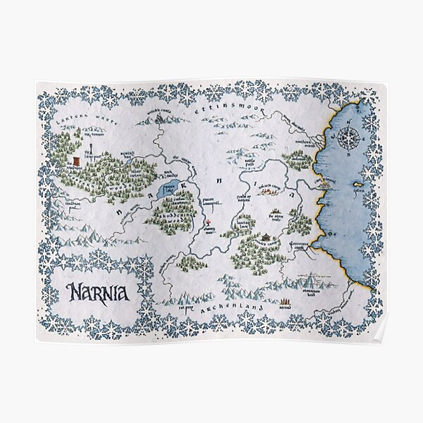 "Narnia Map - Chronicles of Narnia " Poster for Sale by boojun | Redbubble