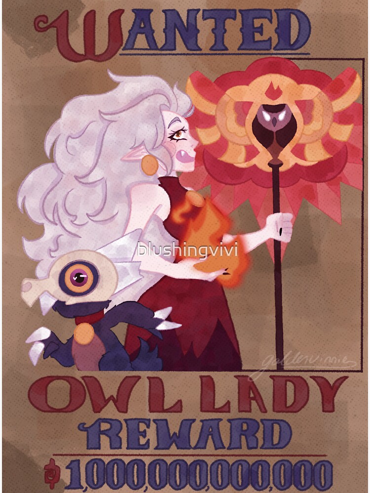 "Eda The Owl Lady Wanted Poster" Sticker for Sale by blushingvivi ...