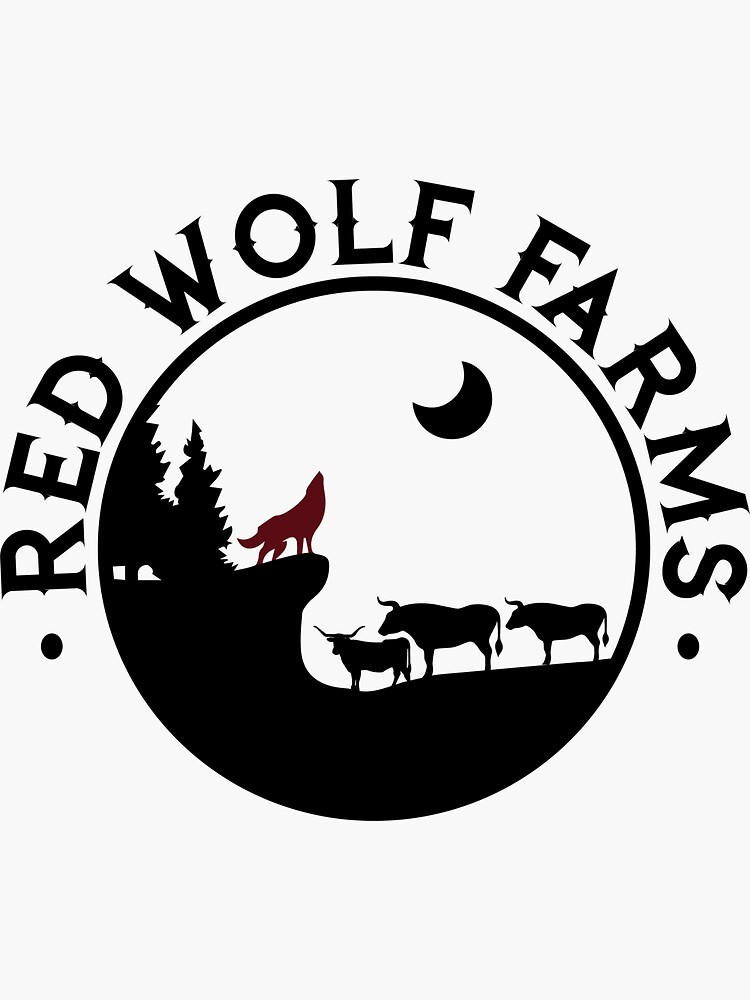 "RWF Logo" Sticker for Sale by RedWolfFarms | Redbubble