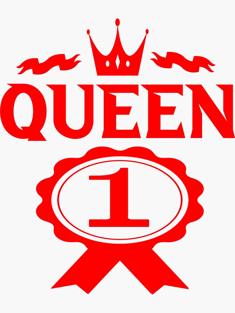 "first queen in red" Sticker for Sale by hamzablk | Redbubble