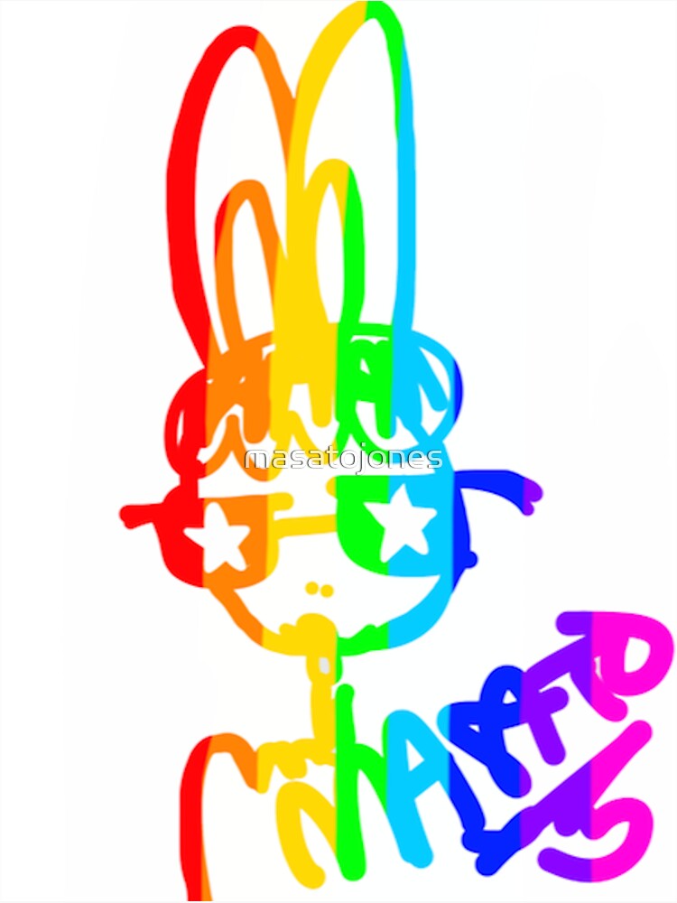 "Mimi Rainbow Rabbit" Sticker for Sale by masatojones | Redbubble