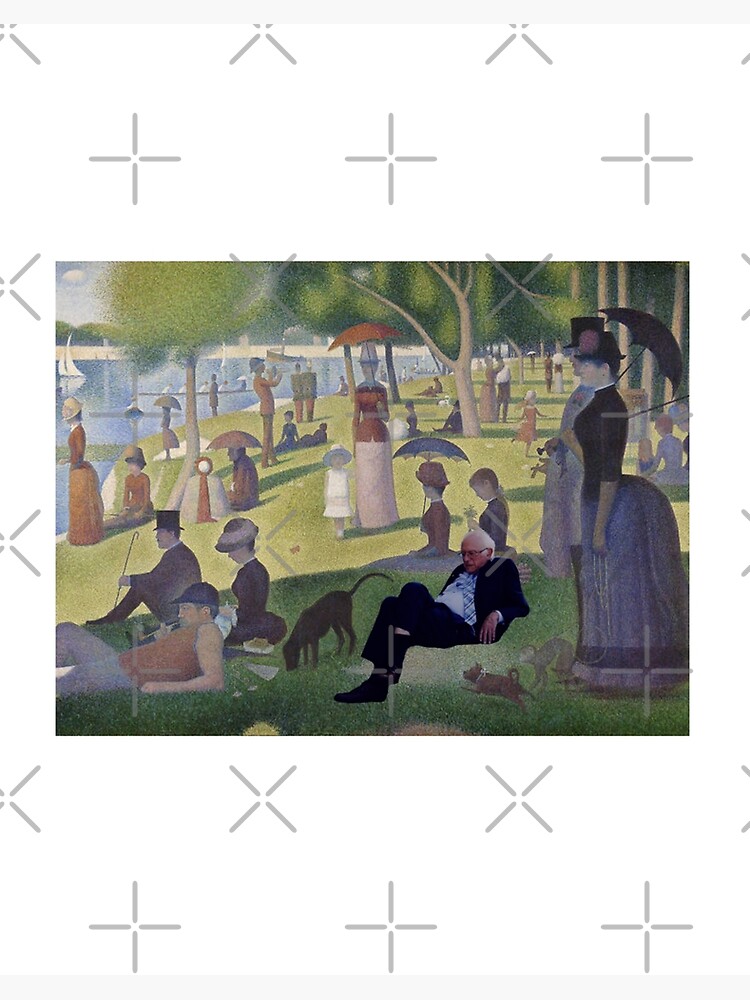"Bernie Sanders Funny Meme Art Seurat A Sunday Afternoon on the Island ...