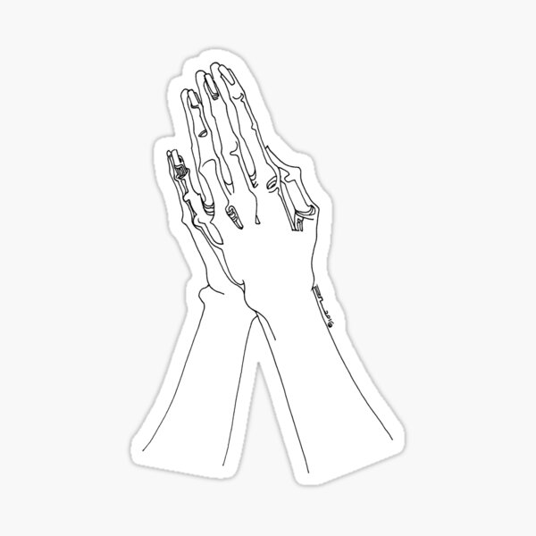 "Pray" Sticker for Sale by Miroha | Redbubble