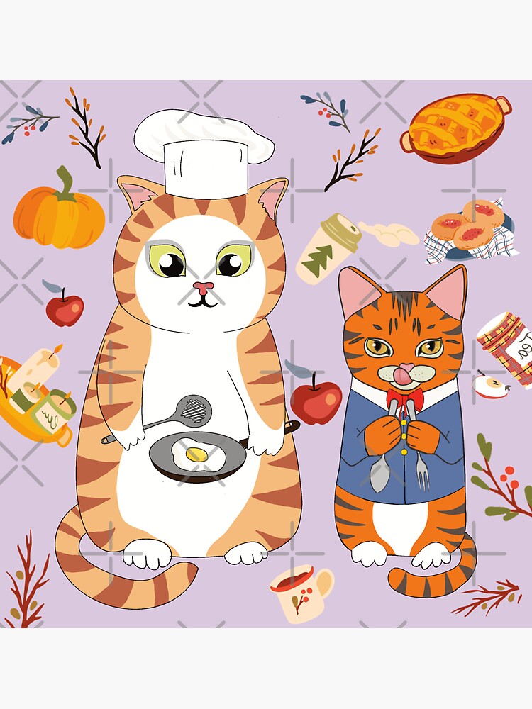 "Cooking cat" Sticker for Sale by JK-bull | Redbubble