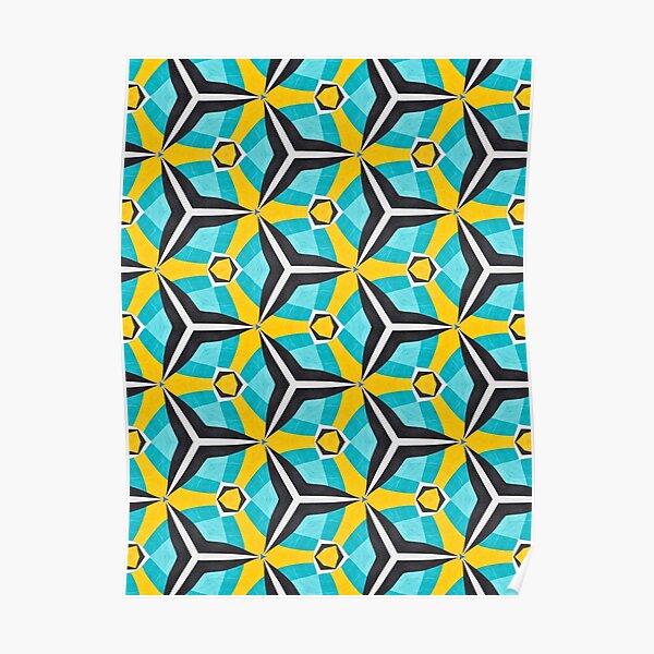 "Heartening and Audacious Sunshiny-Colored Regular Pattern 64" Poster ...