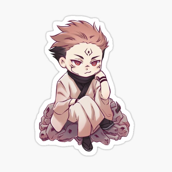 "Chibi Ryomen Sukuna jujutsu kaisen" Sticker for Sale by Leeniie ...