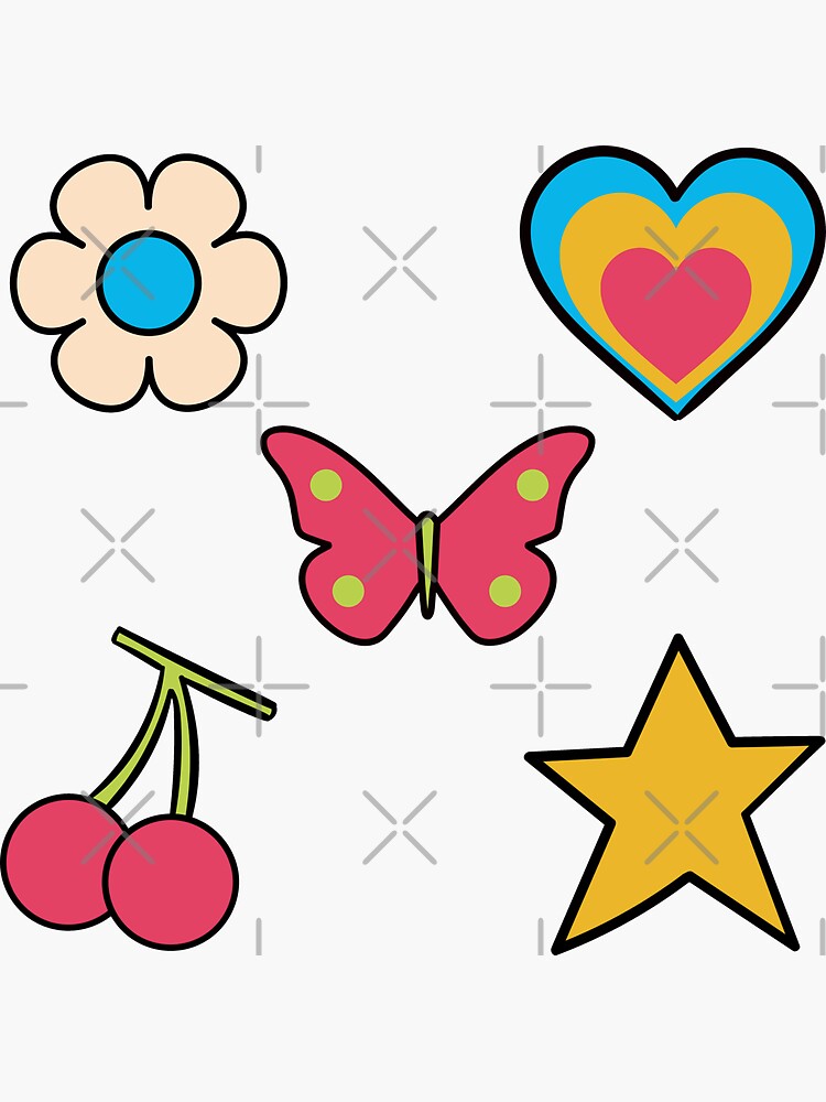 "5 pcs pack - cute icons for kids" Sticker for Sale by Sticker-Palace ...