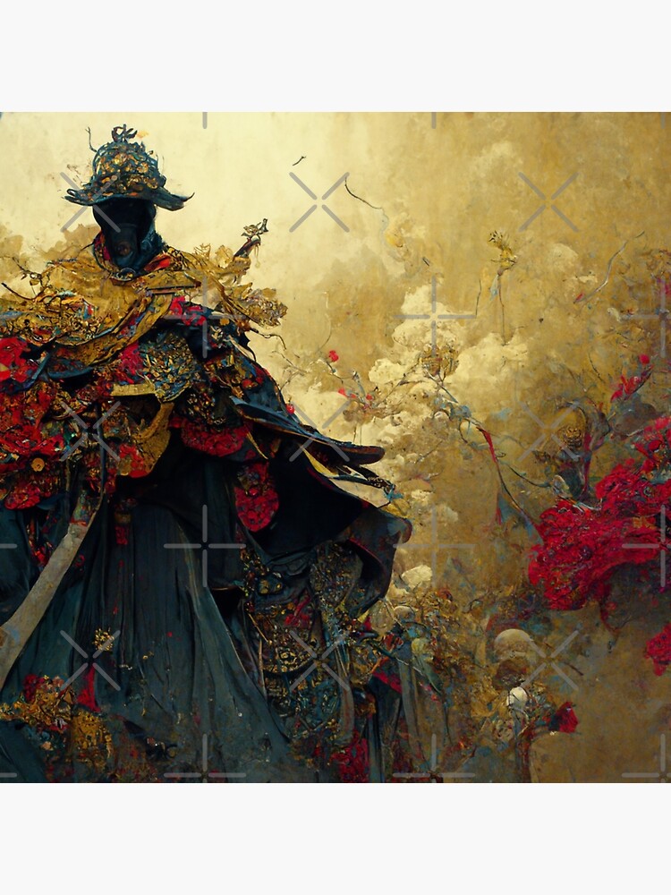 "samurai gold" Poster for Sale by AI-Concept-Art | Redbubble
