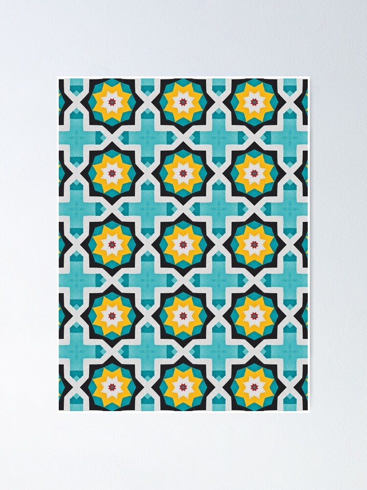 "Heartening and Audacious Sunshiny-Colored Regular Pattern 80" Poster ...