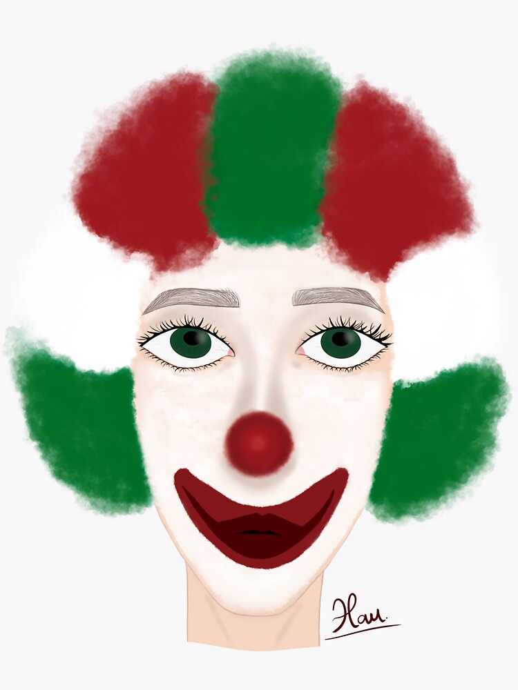 "Clown face " Sticker for Sale by Faceplace2 | Redbubble