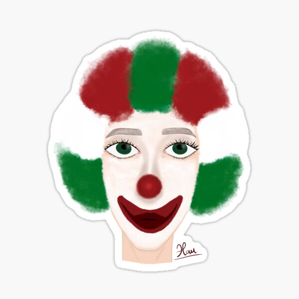 "Clown face " Sticker for Sale by Faceplace2 | Redbubble