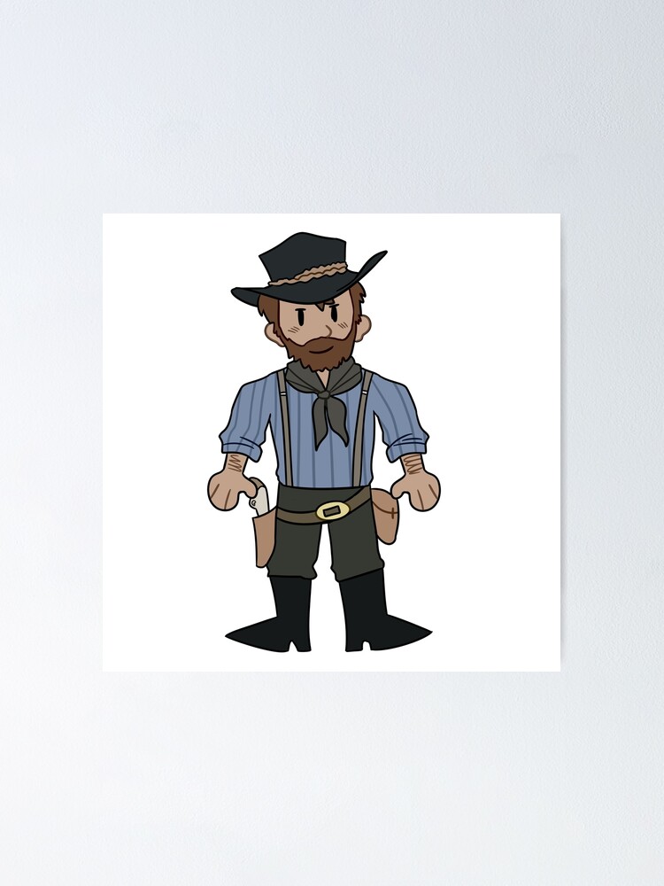 "Arthur Morgan RDR2 Sticker" Poster for Sale by sublimecowboy | Redbubble