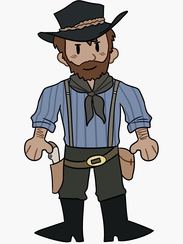 "Arthur Morgan RDR2 Sticker" Sticker for Sale by sublimecowboy | Redbubble