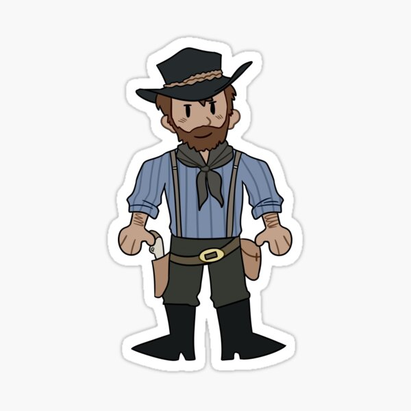 "Arthur Morgan RDR2 Sticker" Sticker for Sale by sublimecowboy | Redbubble
