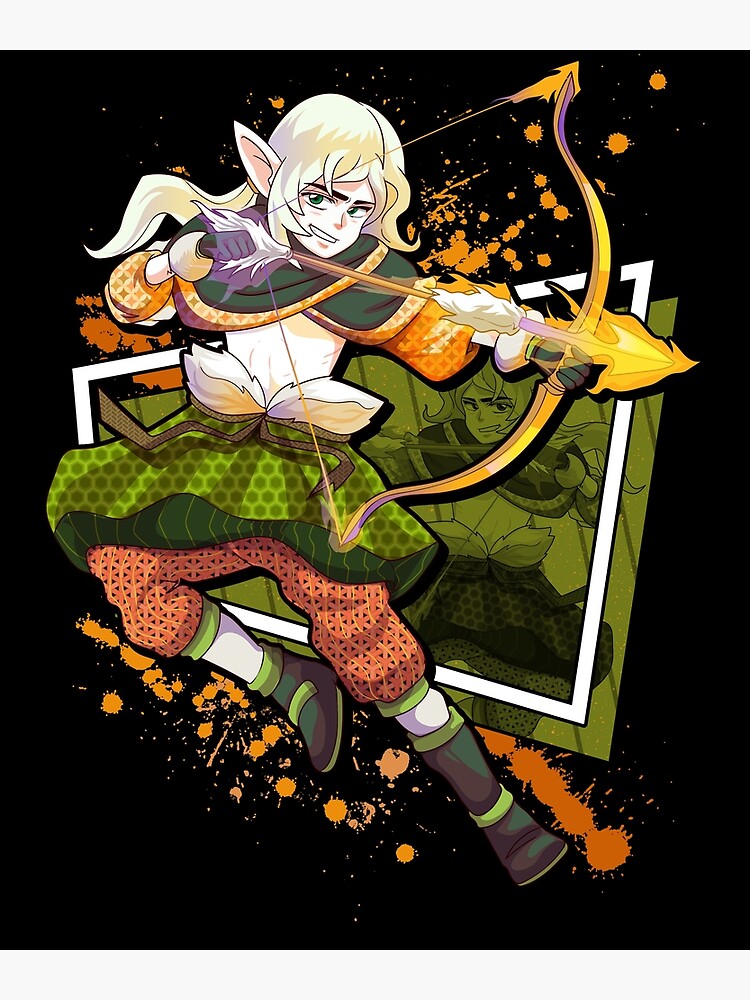 "Medieval Anime Ranger Manga Aesthetic Dark Manga Elf Cosplay" Art ...