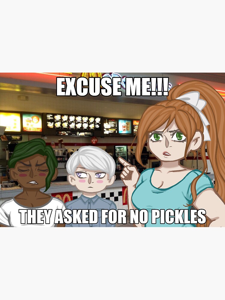 "no pickles" Sticker for Sale by inky-land | Redbubble