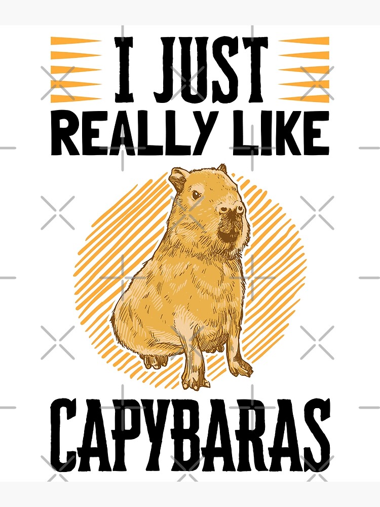"I like capybaras South American capybara" Art Print for Sale by ...
