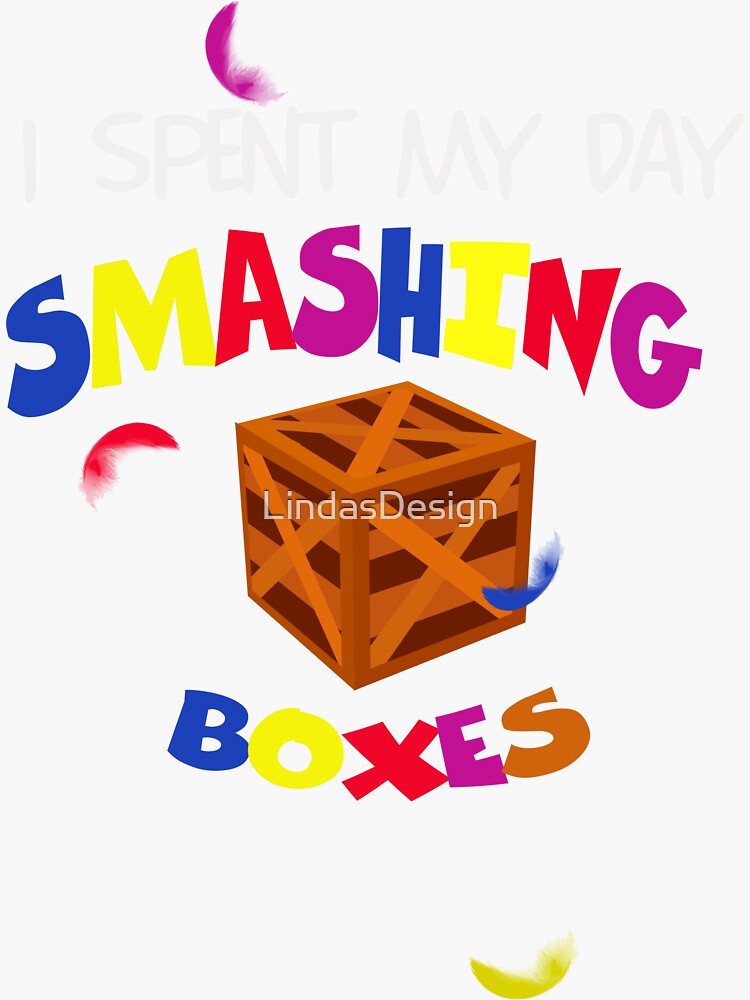 "Smashing Boxes" Sticker for Sale by LindasDesign | Redbubble